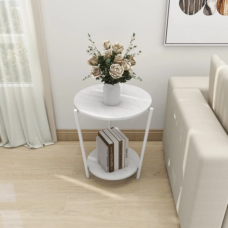 Jual Meja Bulat 2 Tingkat - Meja Sudut Ruang Tamu & Kamar - Tokonan